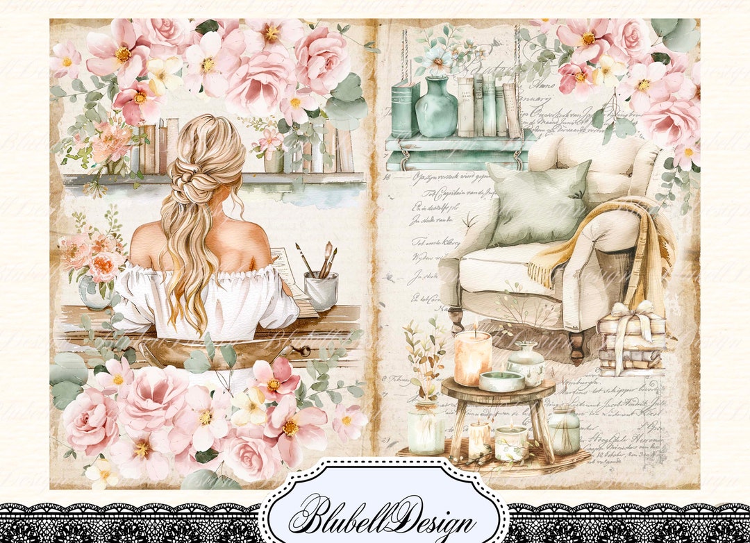 Digital Paper my Favorite Place Scrapbooking Kit Junk Journal Digital ...