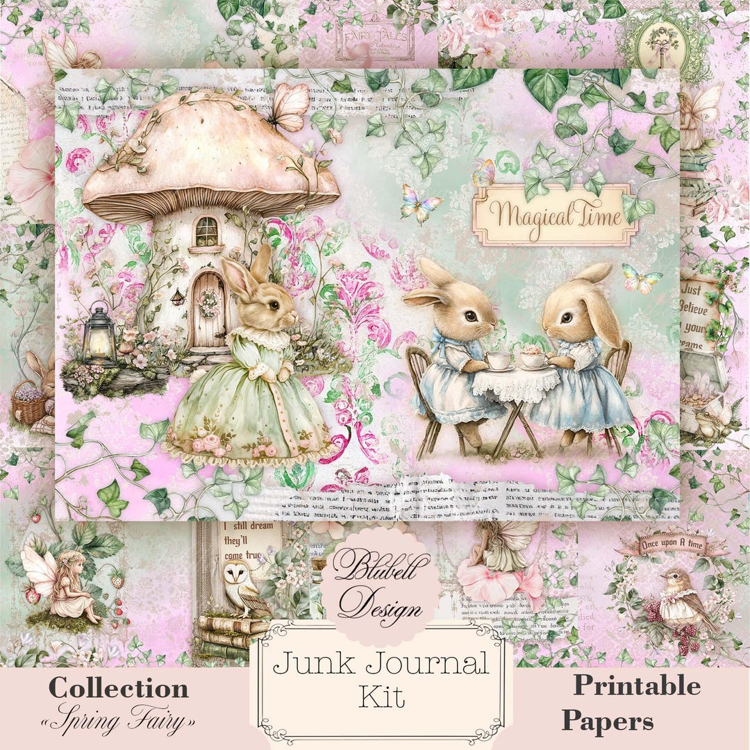 "spring Fairy" Digital Scrapbooking Kit Junk Journal Download Printable ...