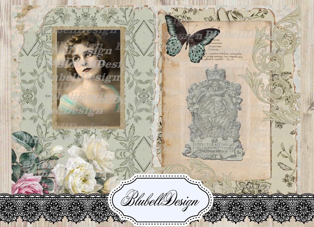 Vintage Printed Paper Kit radiant Dawn Junk Journal Scrapbooking Kit - Etsy