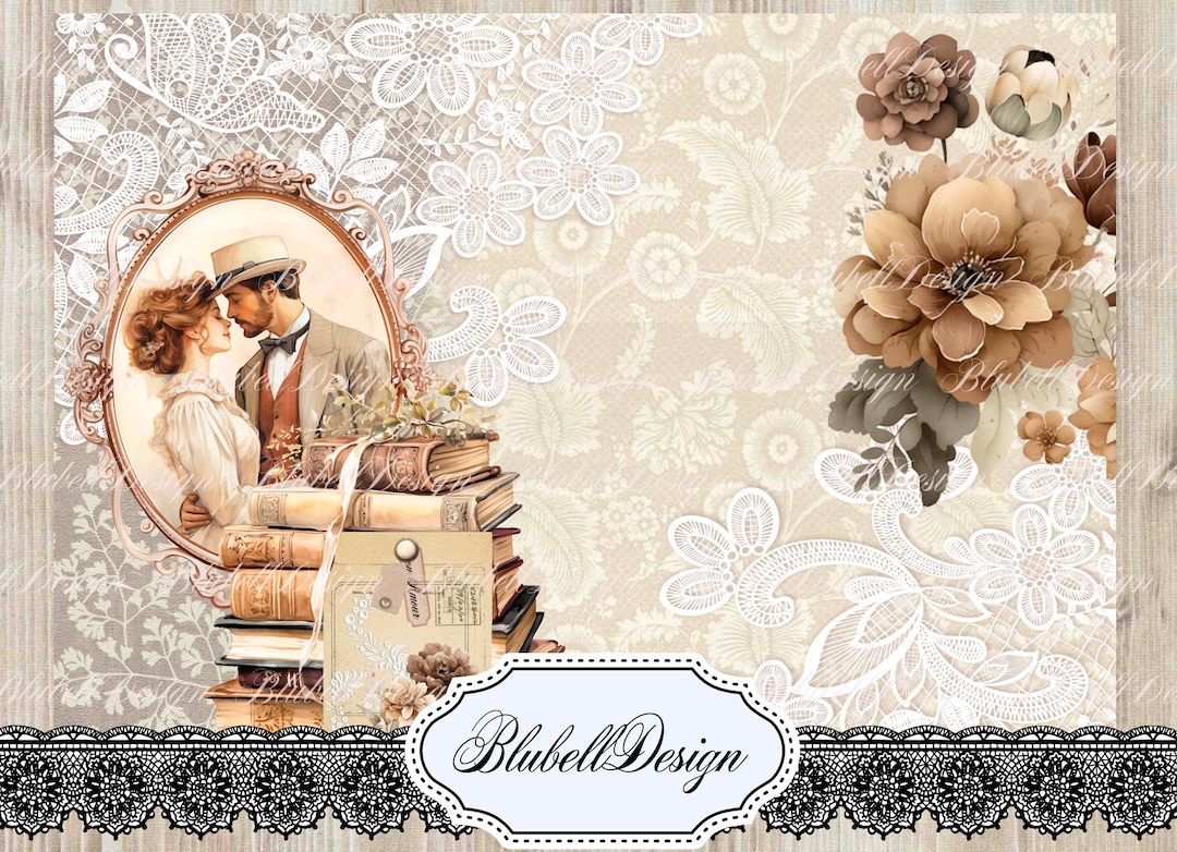 Vintage Digital Paper Neutral Color Palette linen and Cotton ...