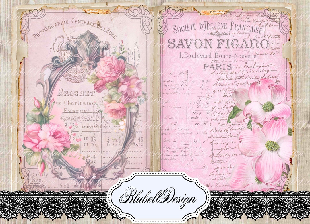 Vintage Printed Paper Kit basic Journal Junk Journal Scrapbooking Paper ...