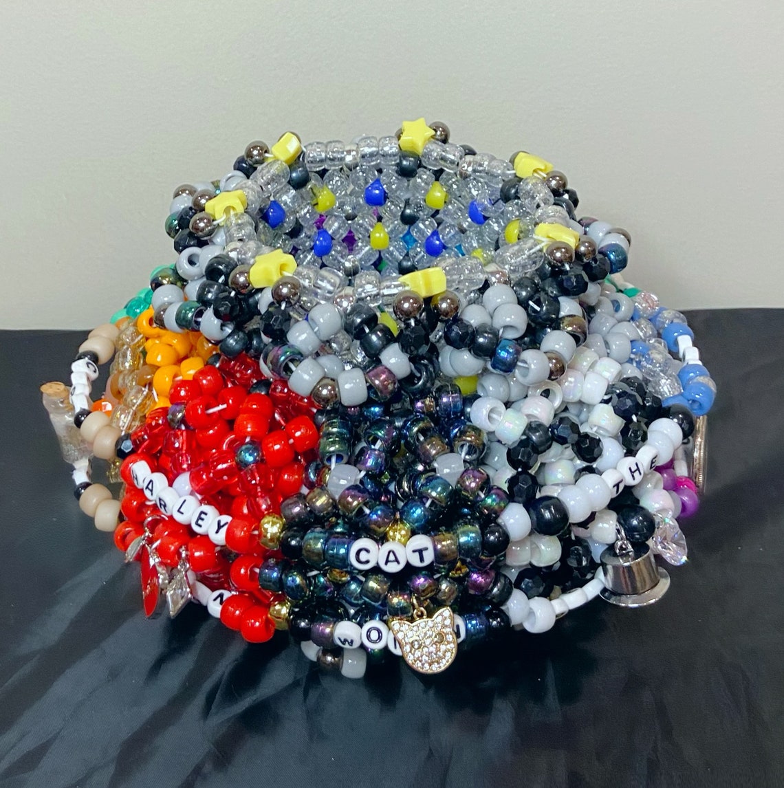 Custom-made X-base, Peyote, UFO, Carousel, Epic, Rotating Kandi Cuffs ...