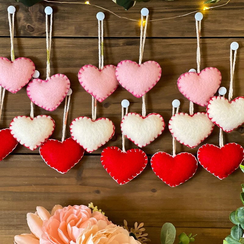 Felt Heart Ornaments - Etsy