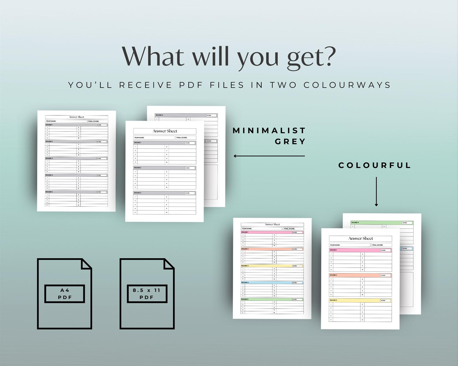 Trivia Night Answer Sheet, 5 Rounds 10 Questions, Downloadable PDF ...