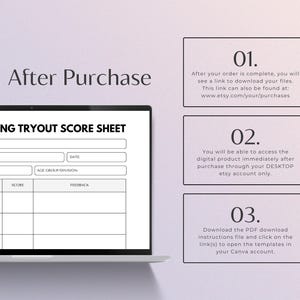 Cheerleading Tryout Score Sheet, Judges Score Card, Printable Judging ...