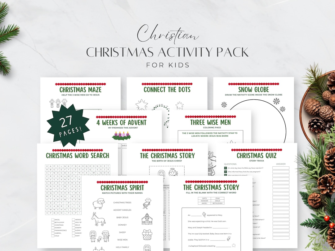 Printable Religious Christmas Kids Activity, Christian Christmas ...