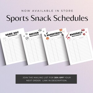 Cheerleading Game Day Signs, Snack Sign up Sheet, Cheer Mom Template ...