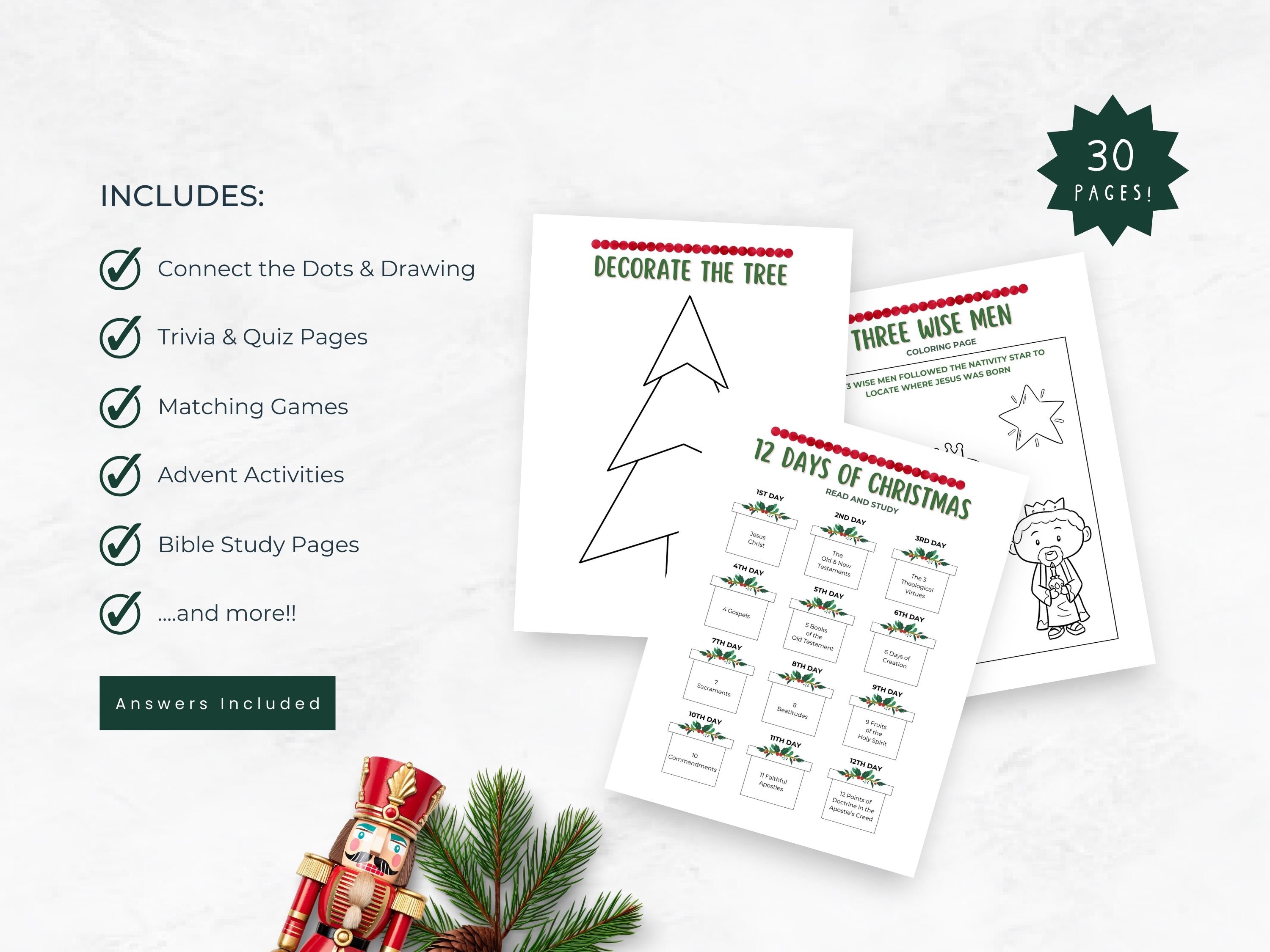 Printable Religious Christmas Kids Activity, Christian Christmas ...