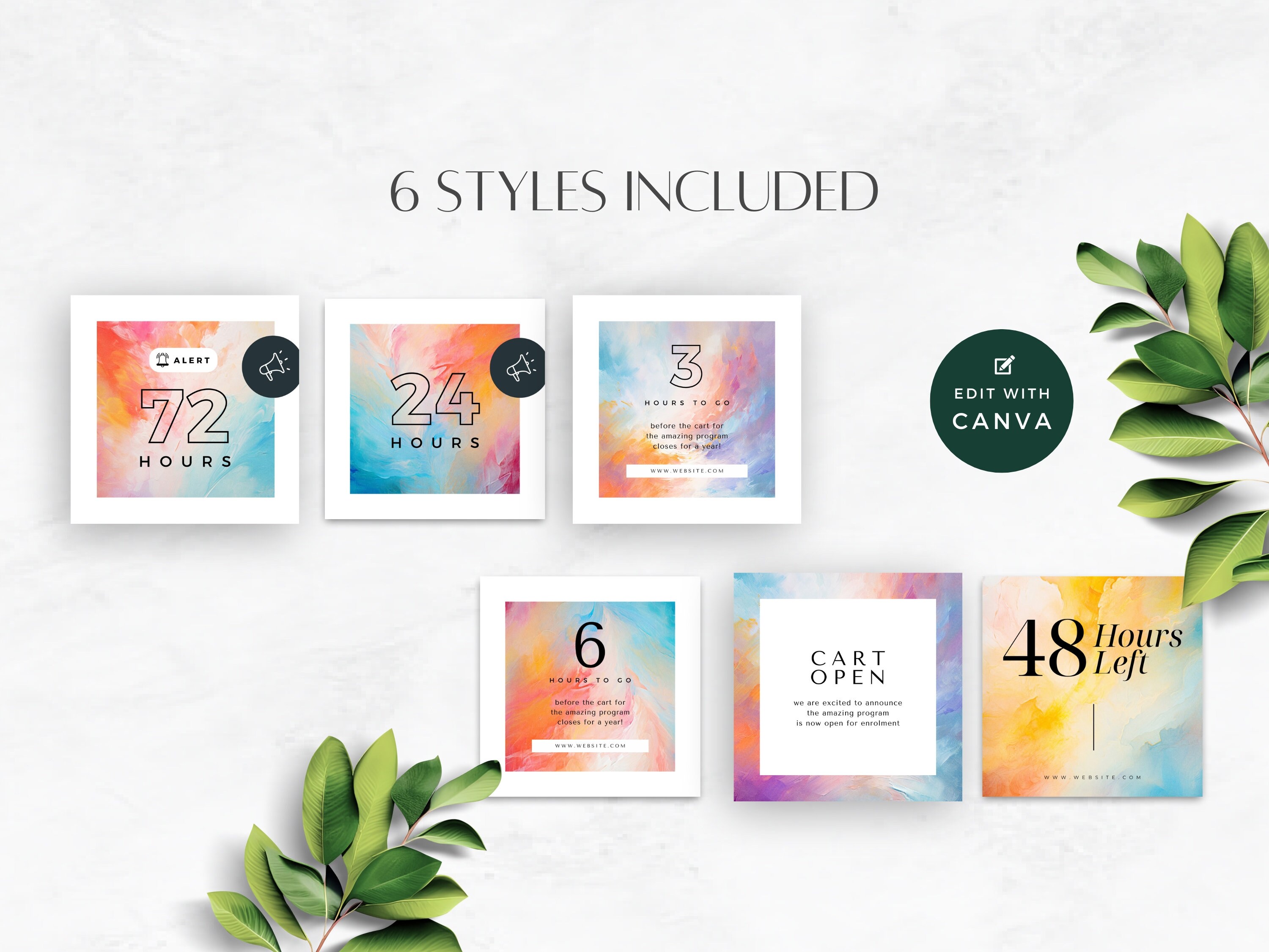 Countdown Instagram Post, Pack of 60, Launch Announcement, Countdown ...