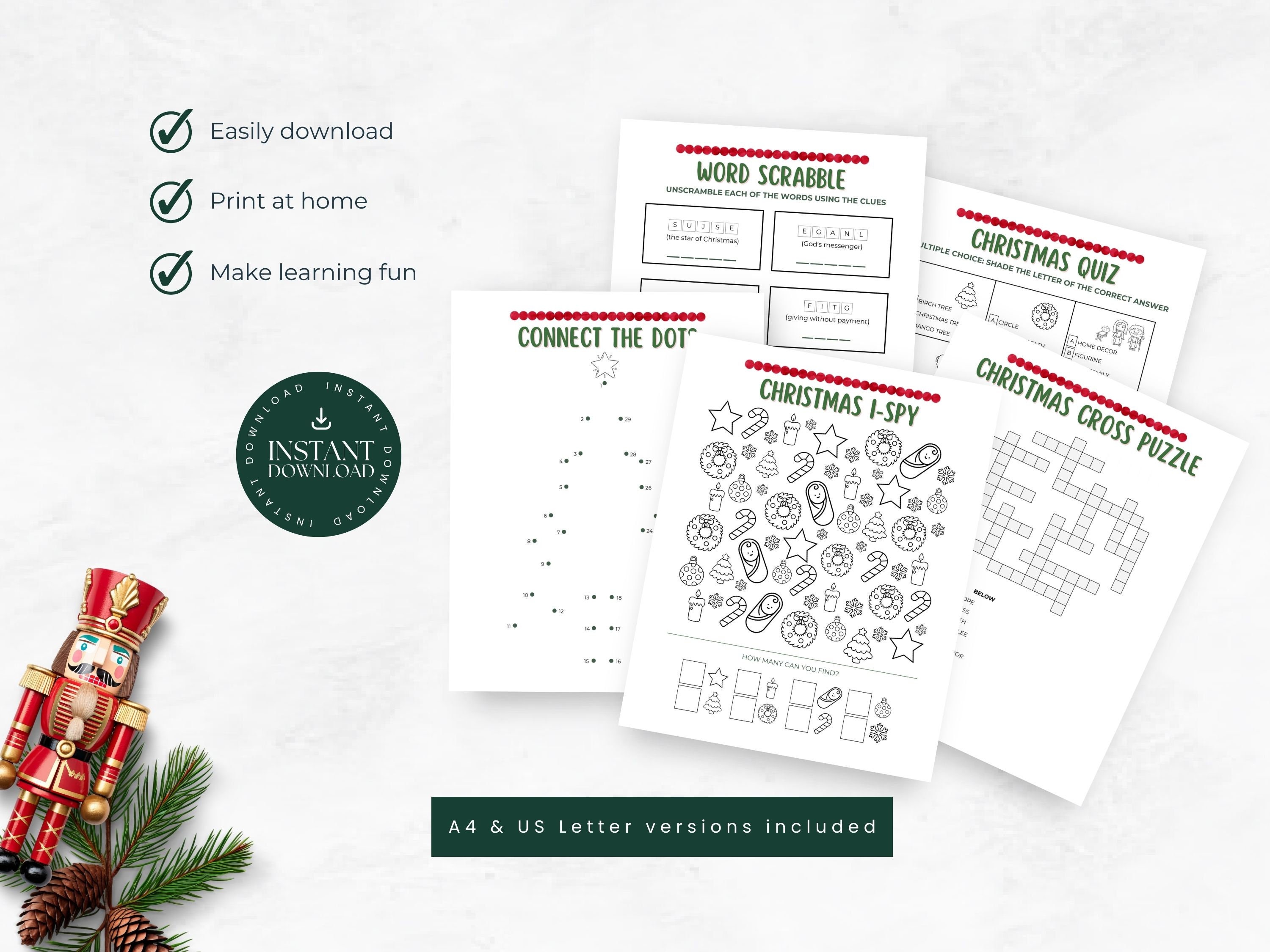 Printable Religious Christmas Kids Activity, Christian Christmas ...
