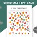 Christmas I Spy Printable Game, DIGITAL DOWNLOAD, Classroom Activity ...