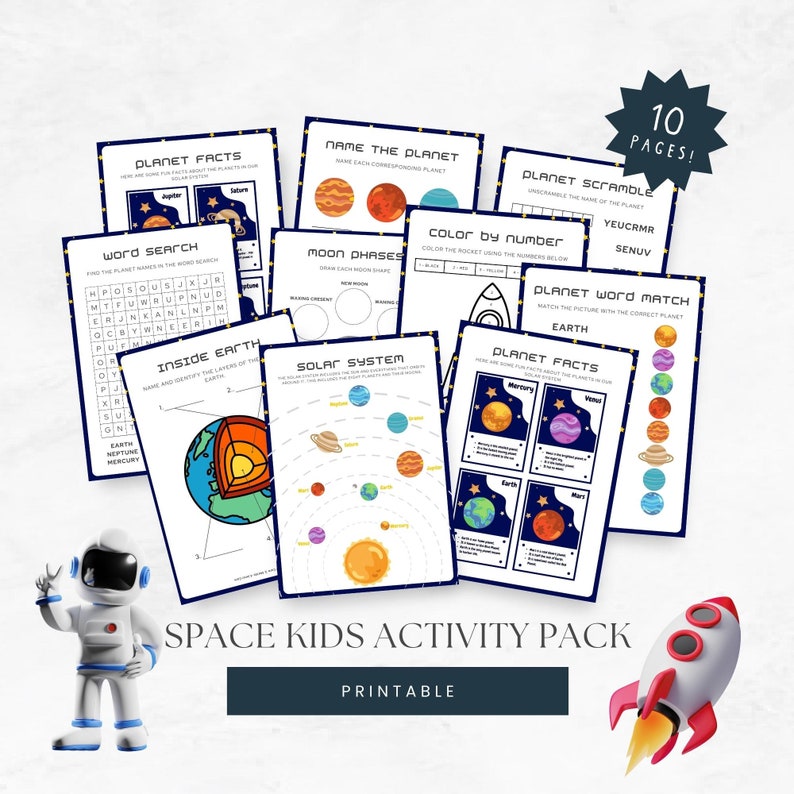 Printable Space Activities for Kids, Homeschool Resources, Space Themed ...