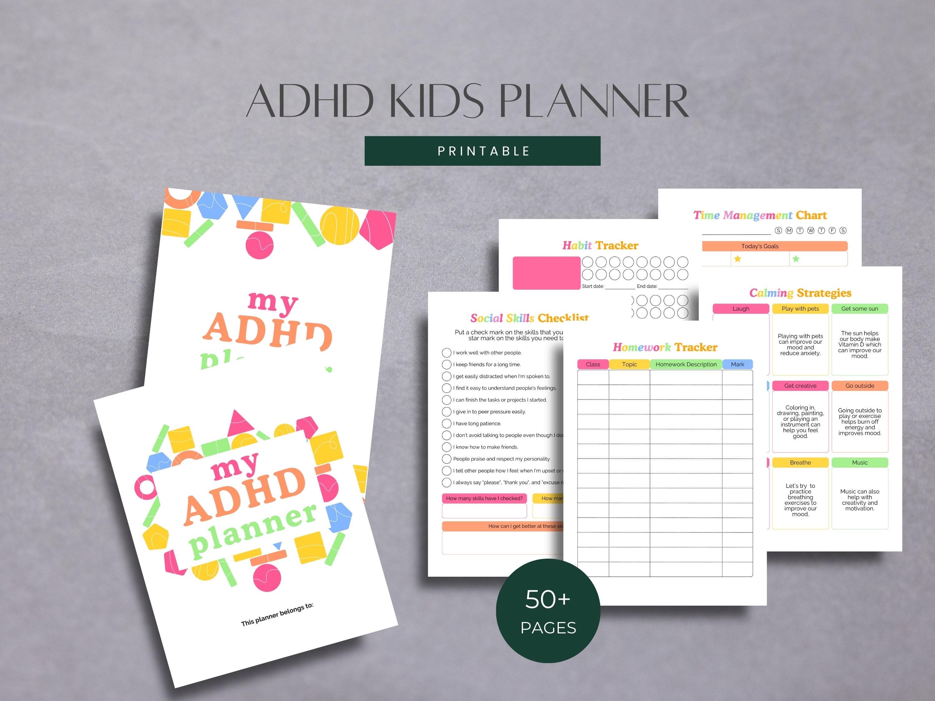 Kids Adhd Planner Printable Boost Focus and Organisation With ADHD ...
