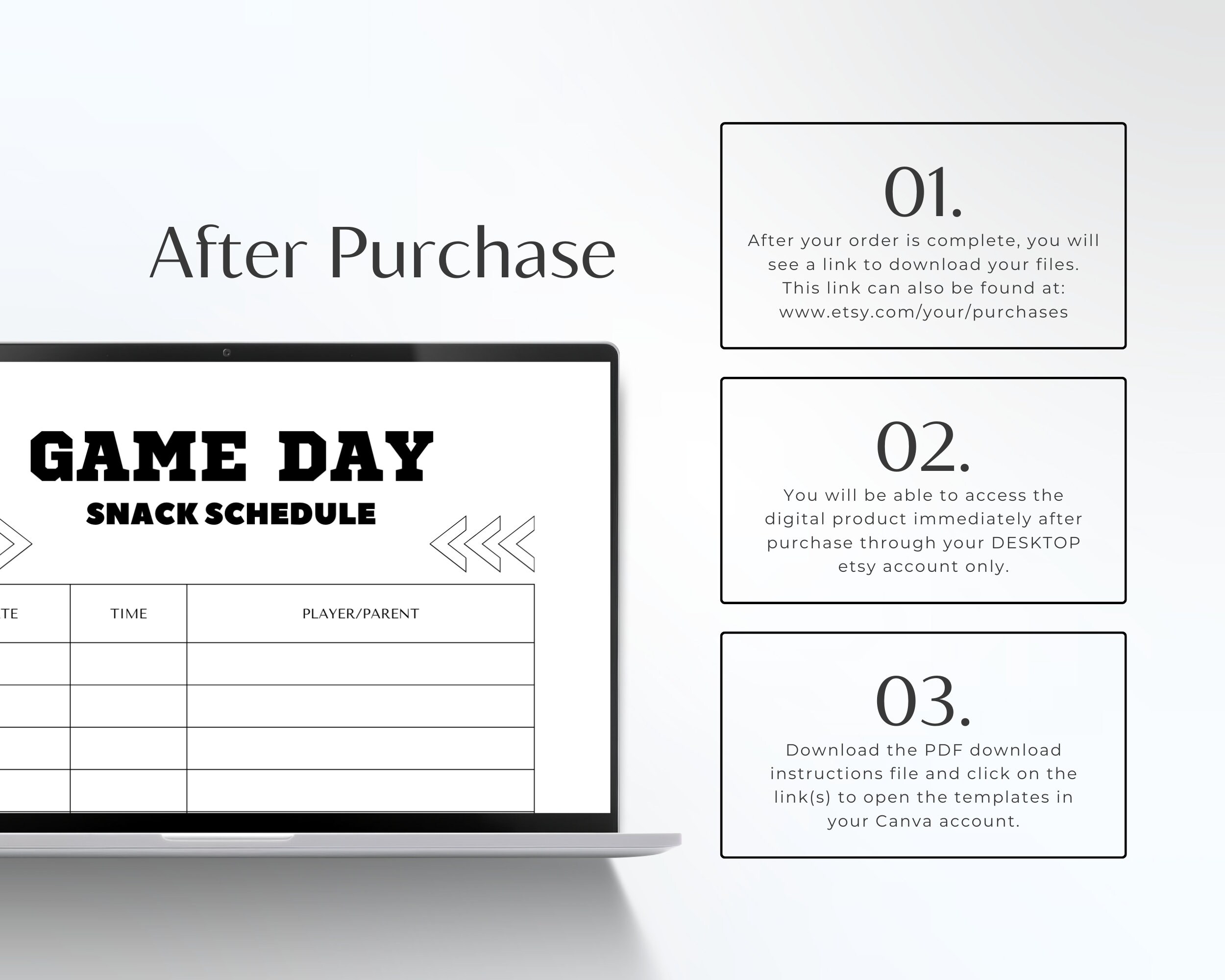 Game Day Snack Sign up Sheet, Team Mom Printable Schedule for Game Day ...