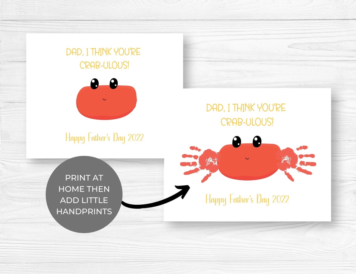 Father's Day Handprint Printable, Father's Day Gift From Kids, Father's ...