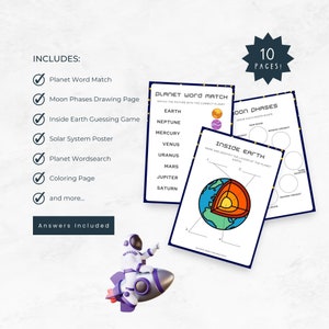 Printable Space Activities for Kids, Homeschool Resources, Space Themed ...