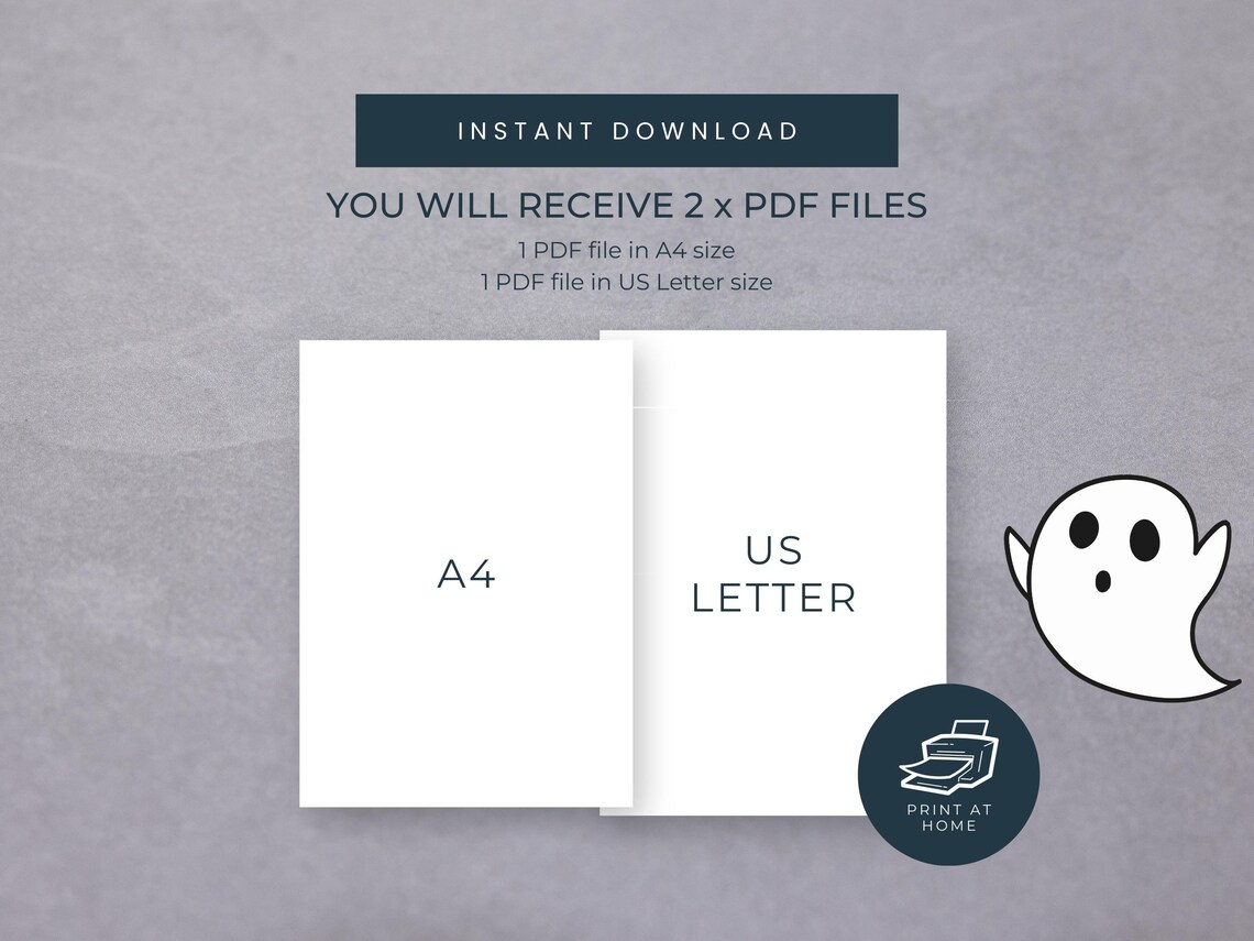 Adopt A Ghost Certificate and Sign, Printable Party Favour, Halloween ...