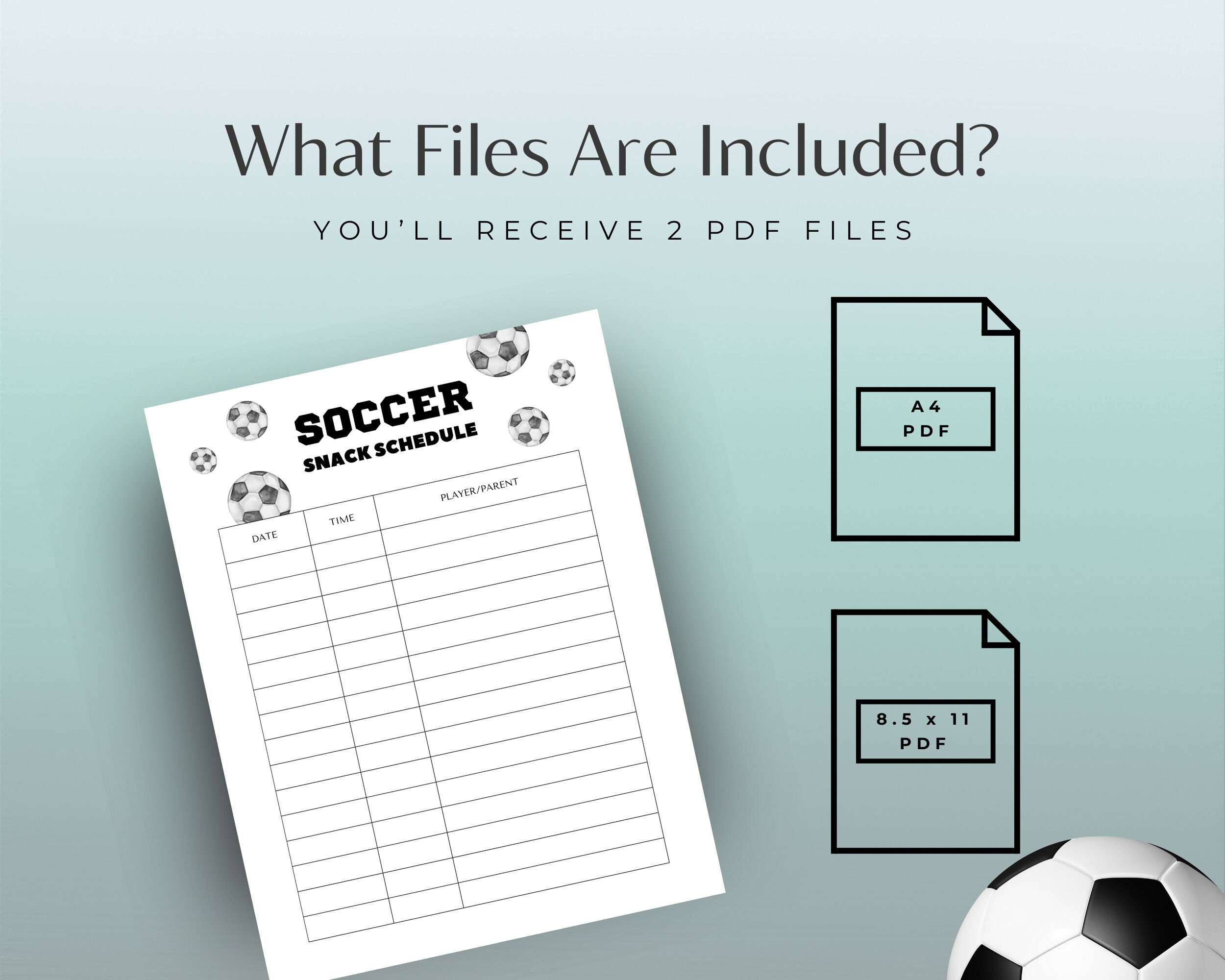 Soccer Game Day Snack Schedule, Coach Printable, Sports Schedule, Team ...