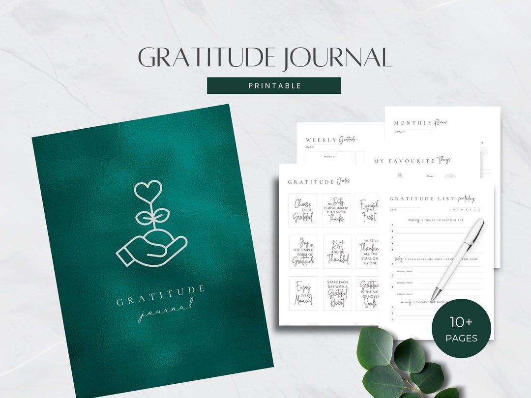Gratitude Journal Questions, Daily Reflection Worksheet, Weekly Review ...