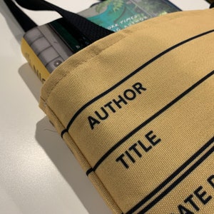 Library Card Tote Bag, Book Lover Gift, Book Club Gift, Library Card ...