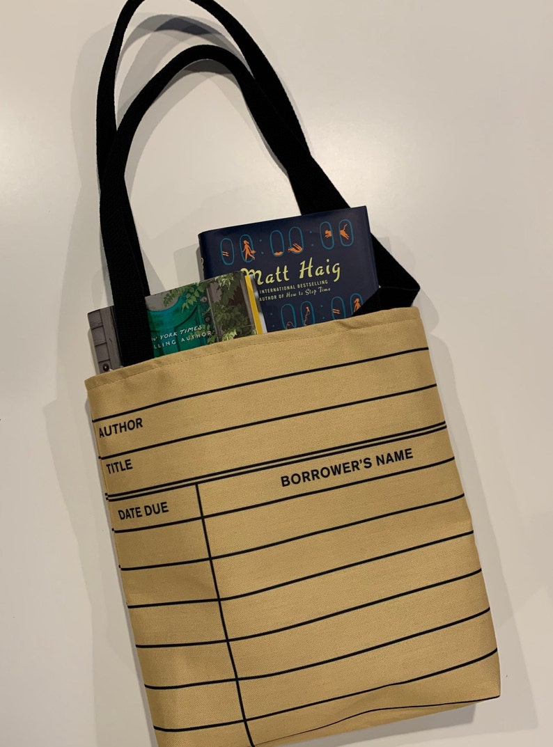 Library Card Tote Bag Book Lover Gift Book Club Gift | Etsy
