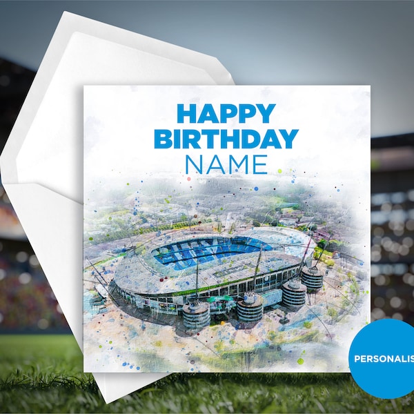 Manchester City Birthday Cards - Etsy