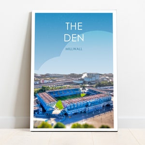 Millwall Retro Art Print / the Den Art Print / Millwall Print ...