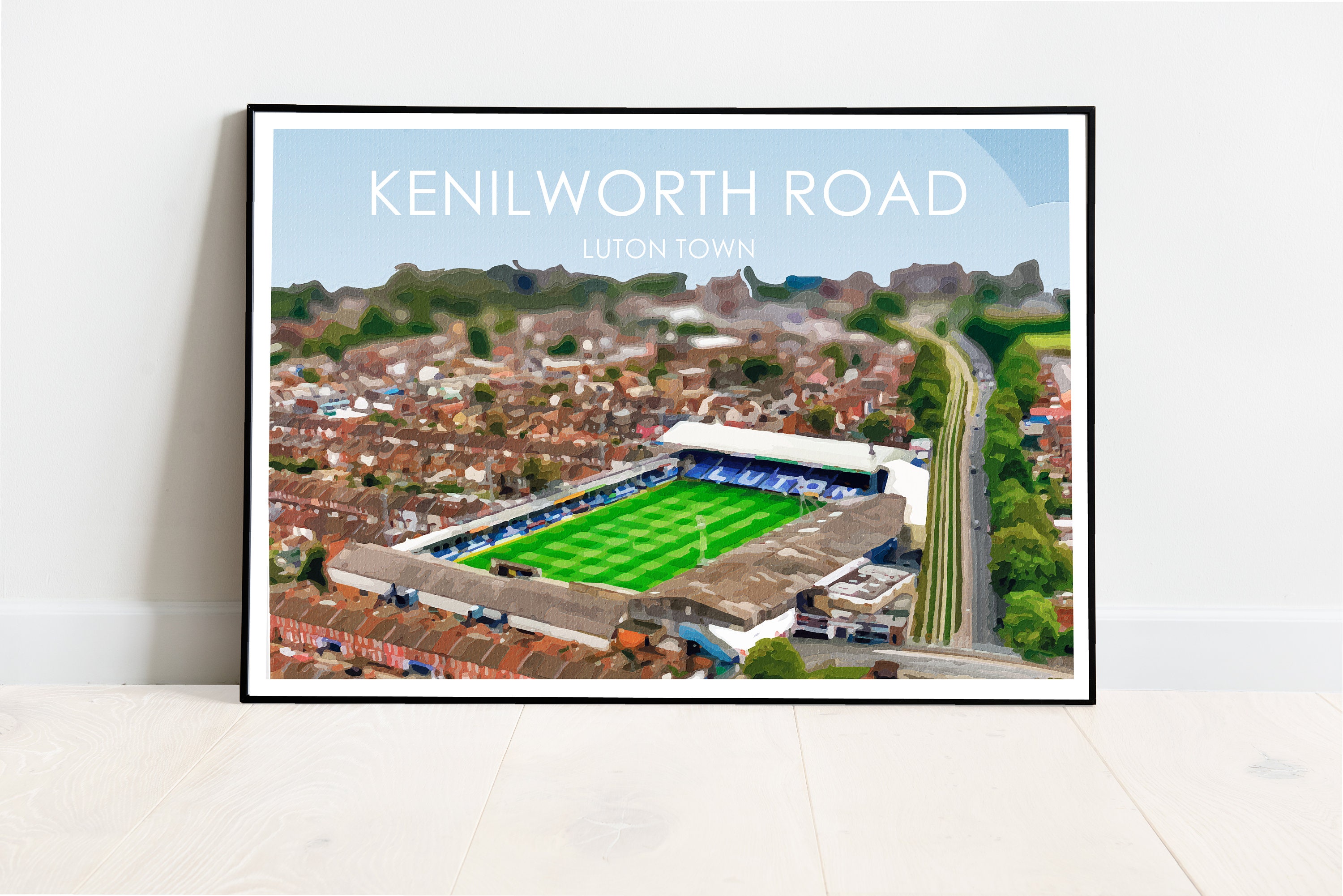 Luton Town Retro Art Print / Kenilworth Road Art Print / Luton Print ...
