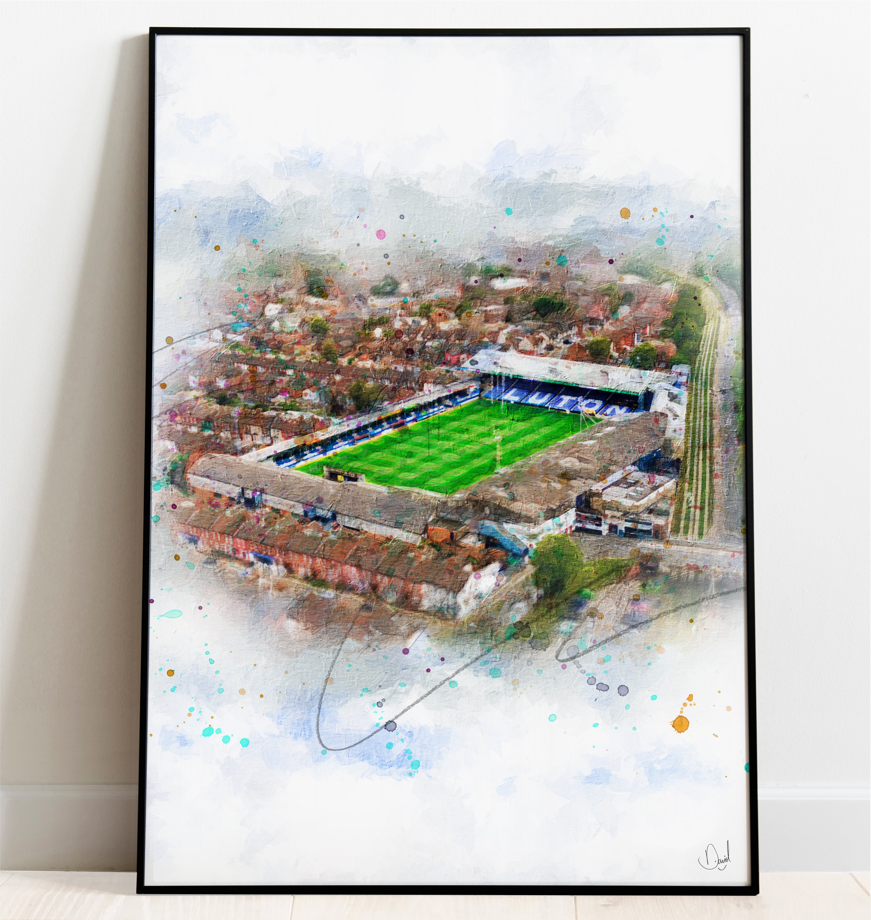 Luton Town Oil Painting Print / Kennilworth Road Art Print / Art Print ...