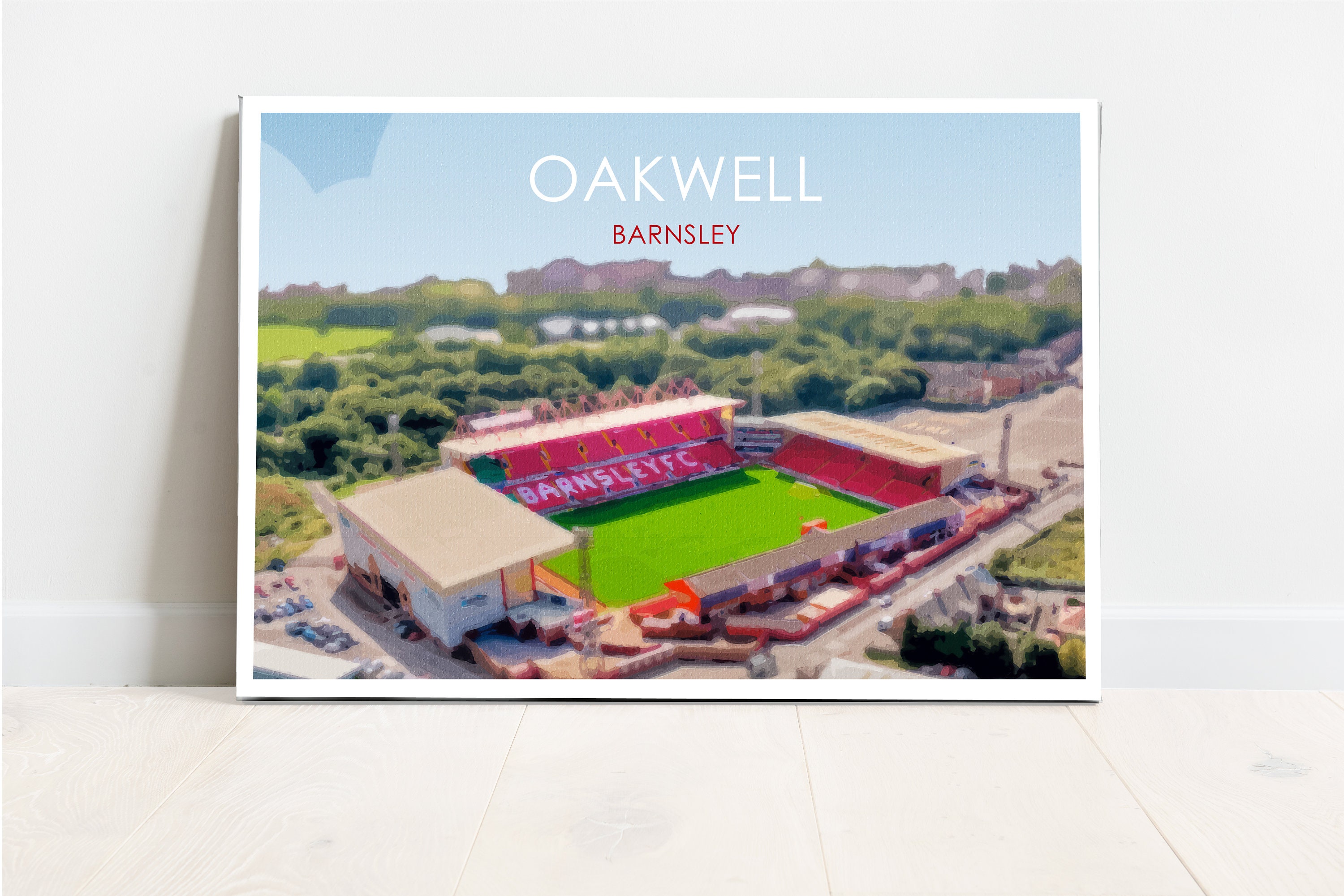 Barnsley Retro Art Print / Oakwell Art Print / Barnsley Print - Etsy UK