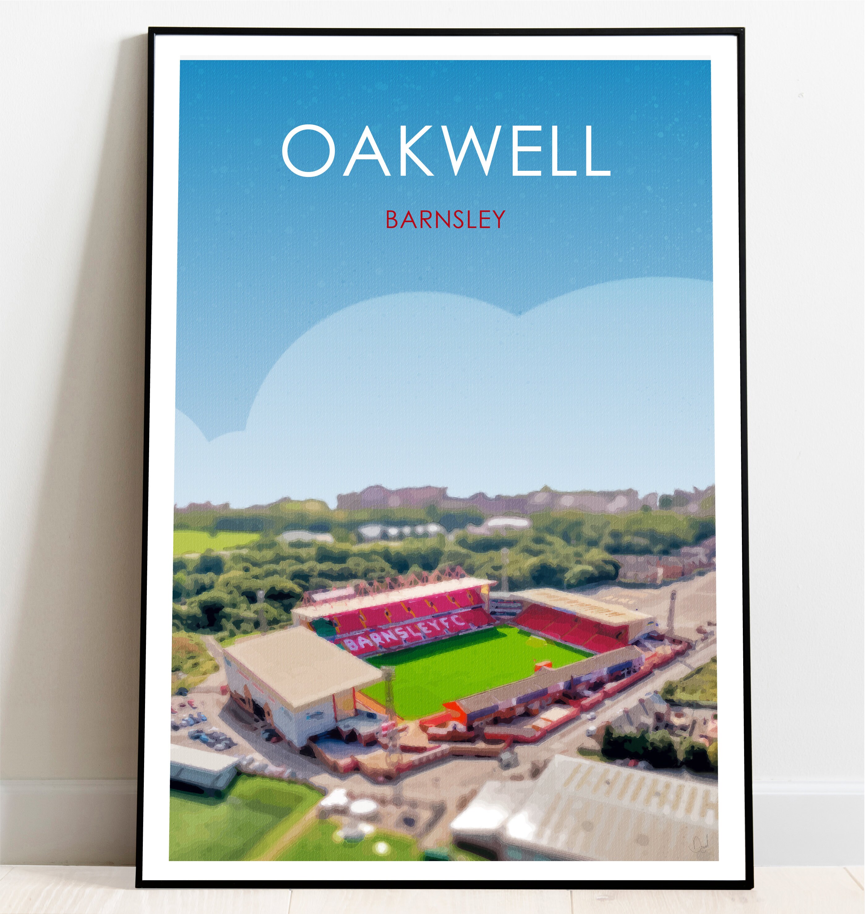 Barnsley Retro Art Print / Oakwell Art Print / Barnsley Print ...