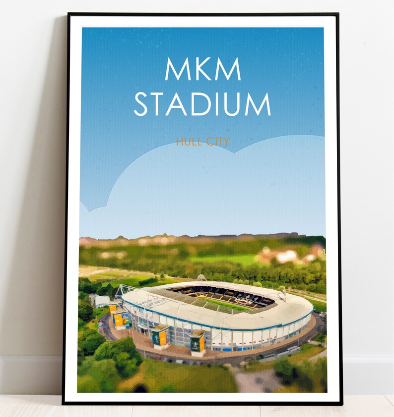 Hull City Retro Art Print / MKM Stadium Art Print / Hull Print ...