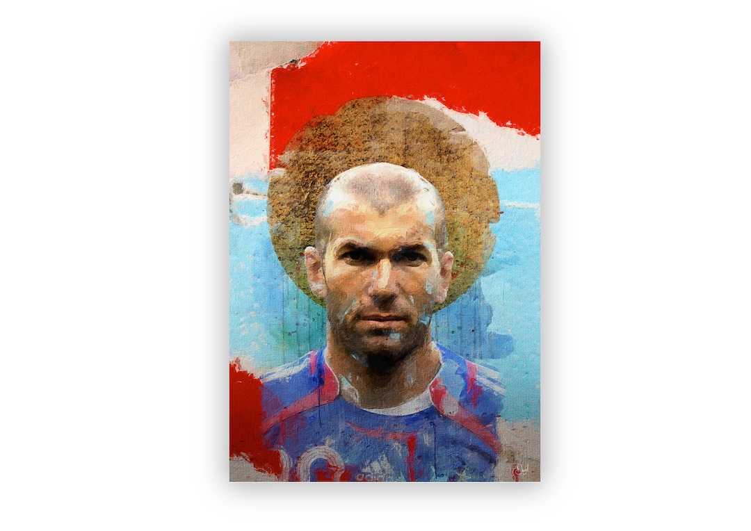Zinedine Zidane Art Print / Retro Strip / France Print/ French / Soccer ...