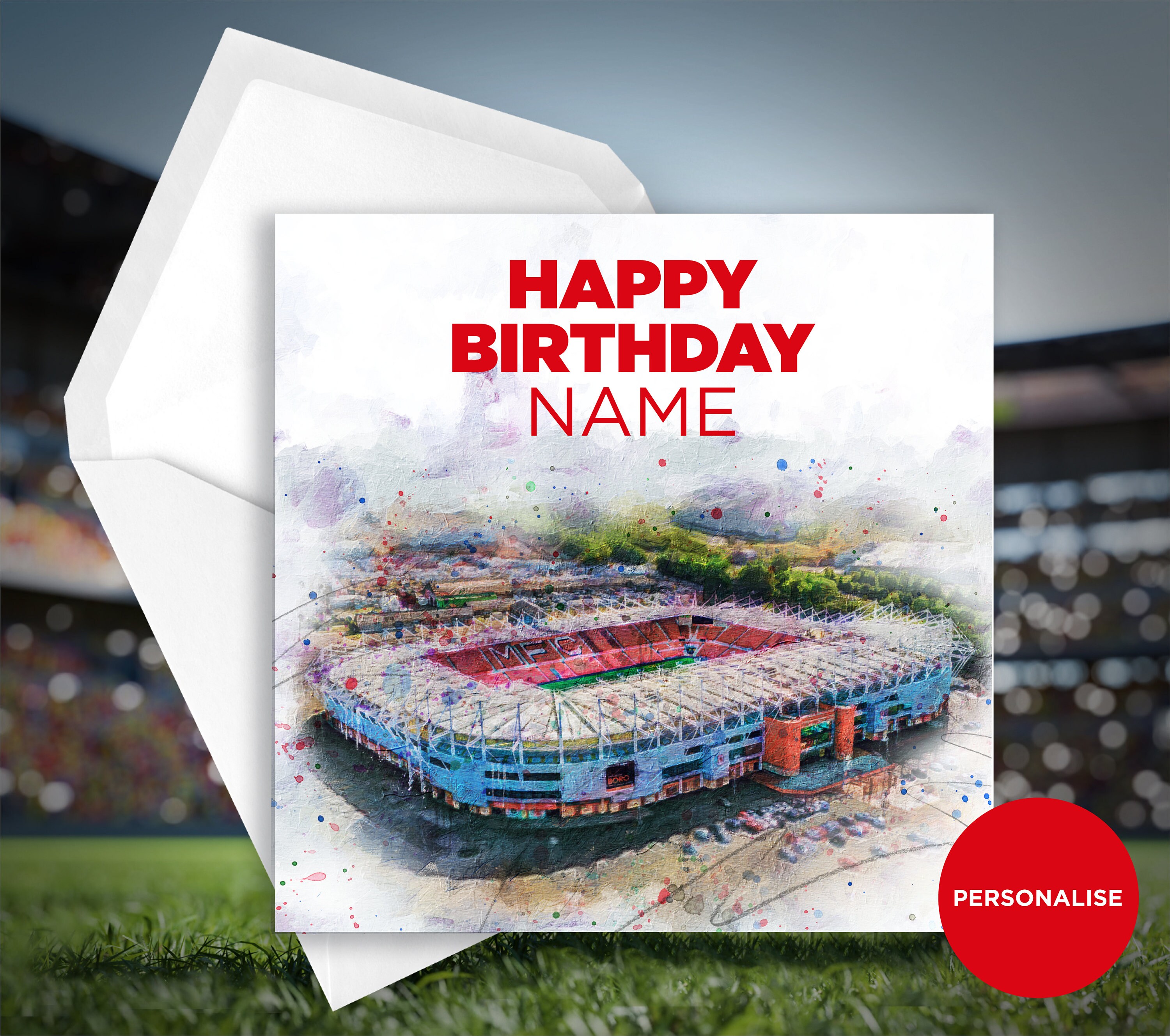 Middlesbrough FC Birthday Card - Riverside Stadium - Personalised ...