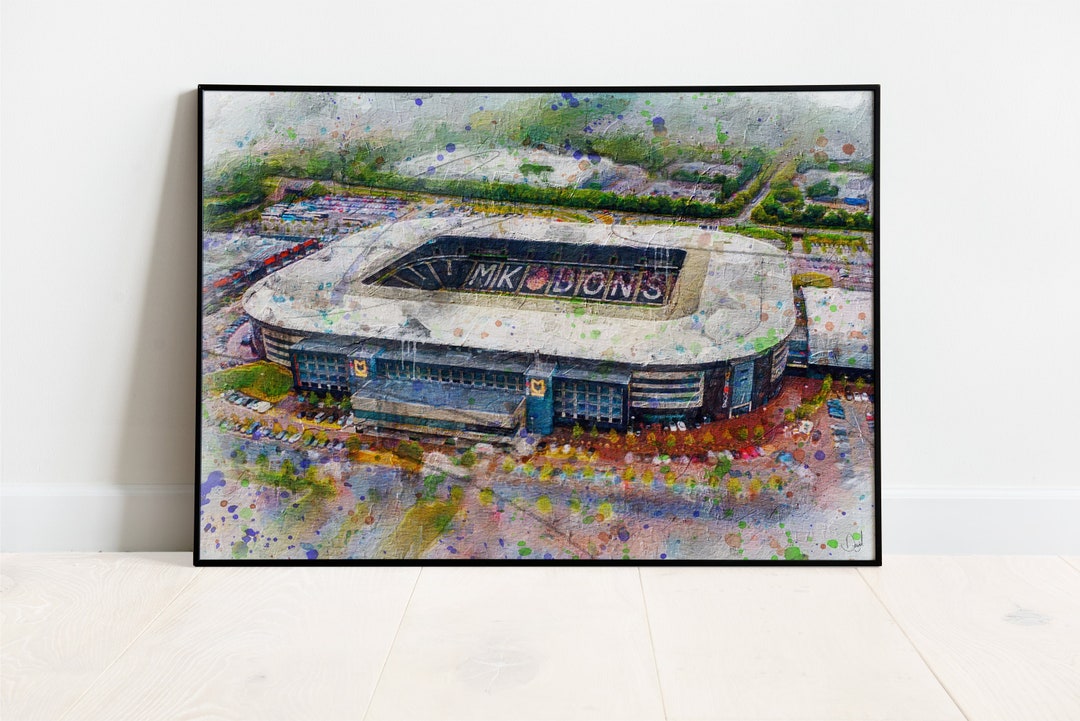 MK Dons Oil Painting Print / Stadium MK Art Print / Art Print ...