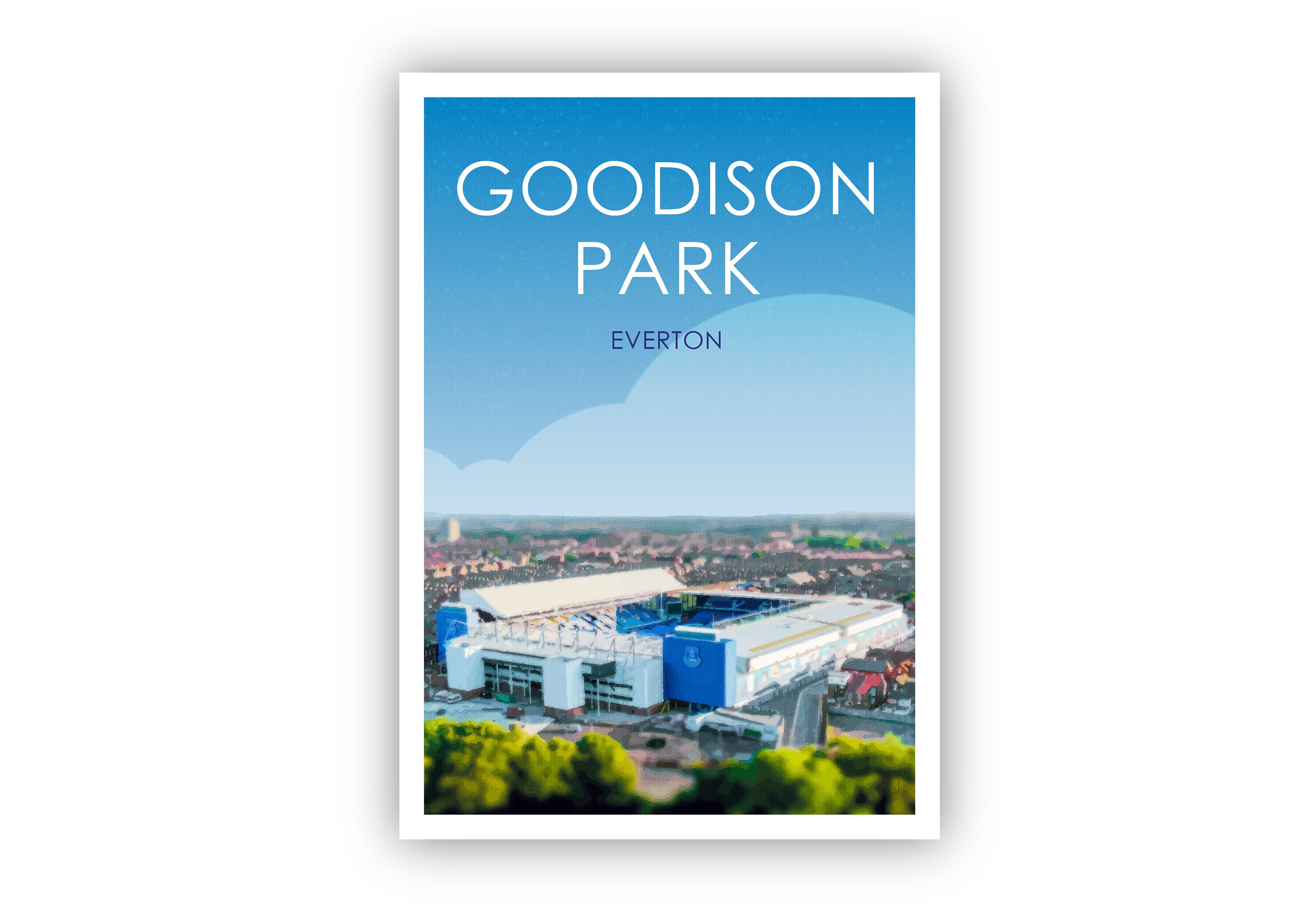 Everton Retro Art Print / Goodison Park Art Print / Liverpool - Etsy
