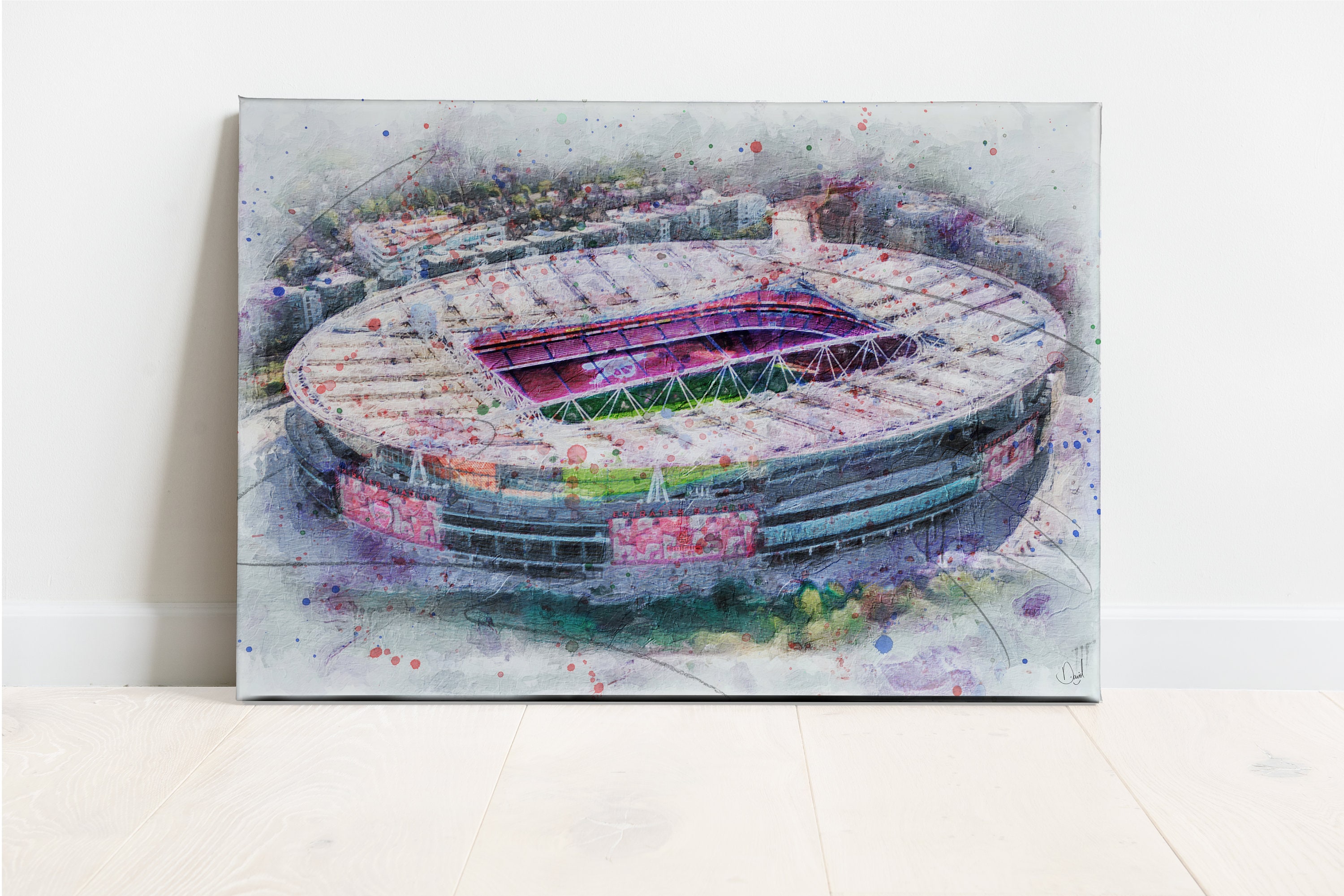 Arsenal Oil Painting Print / Emirates Stadium Art Print / London Print ...