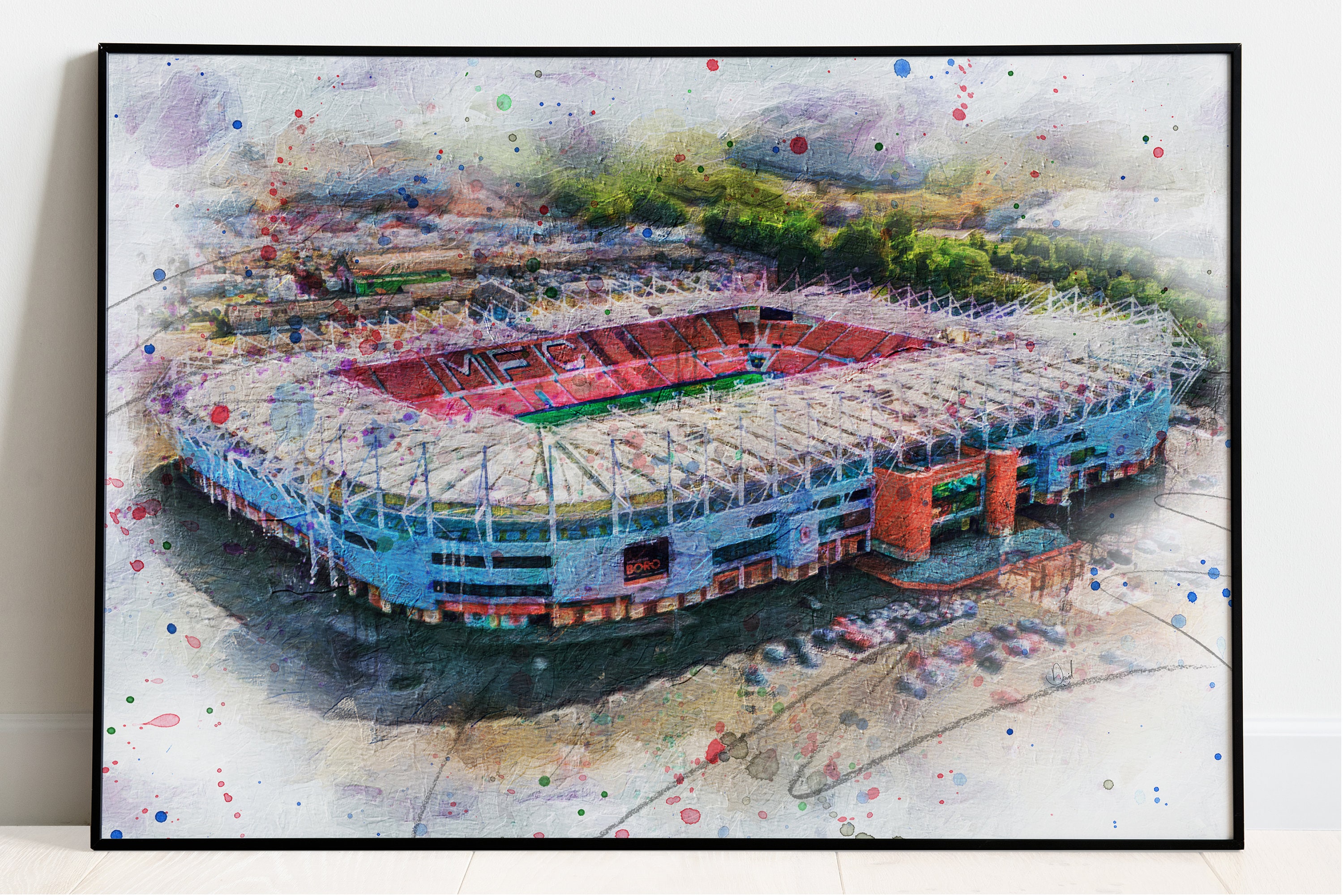Middlesbrough Oil Painting Print / Riverside Stadium Art Print / Art ...