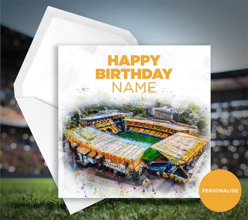 Wolverhampton Wanderers Birthday Card Molinuex Stadium - Etsy