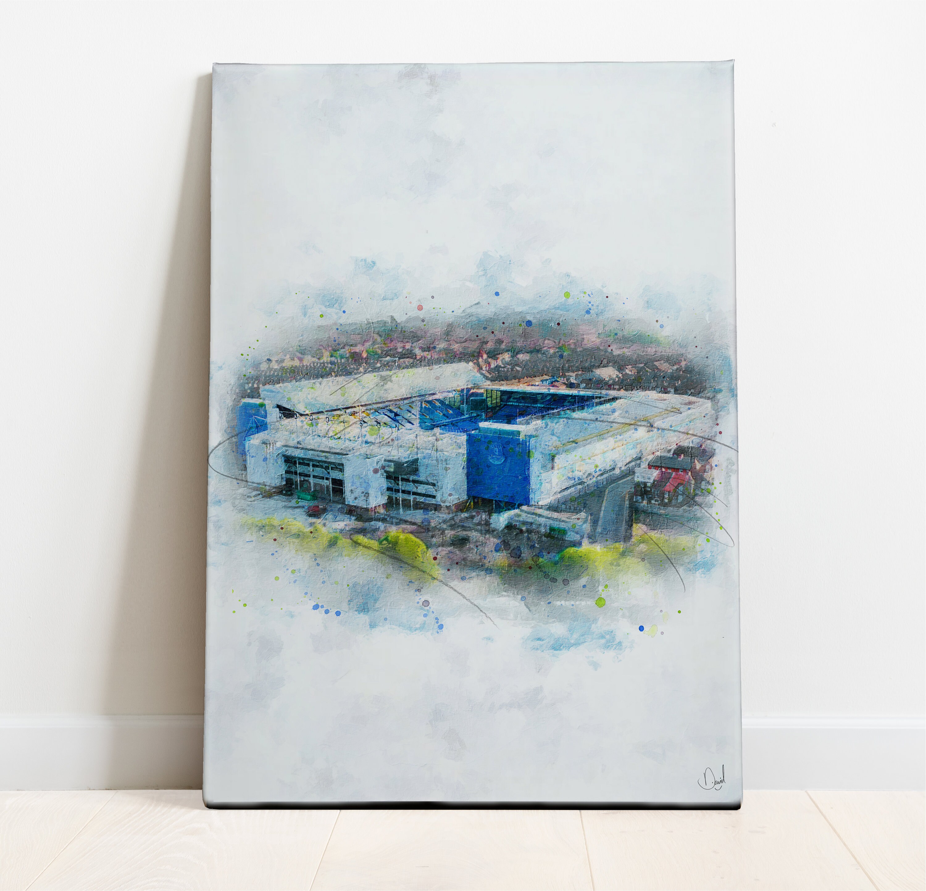 Everton Oil Painting Print / Goodison Park Art Print / Liverpool Print ...