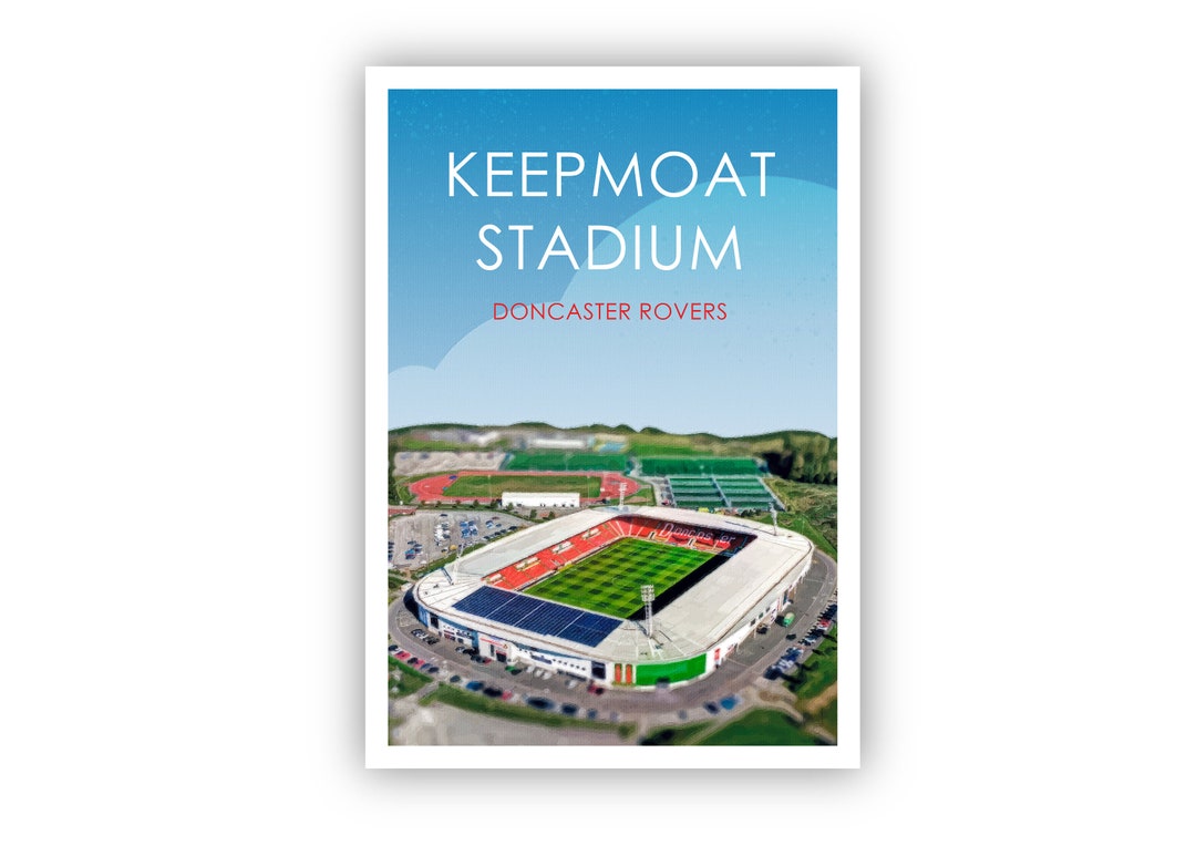 Doncaster Rovers Retro Art Print / Keepmoat Stadium Art Print ...