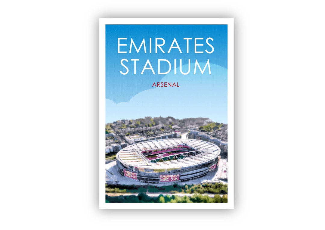 Retro Arsenal Art Print / Emirates Stadium Art Print / London Print ...
