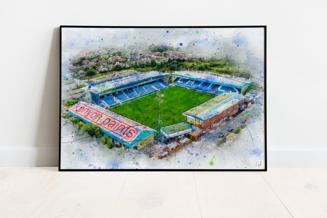 Oldham Athletic Oil Painting Print / Boundry Park Art Print / Art Print ...