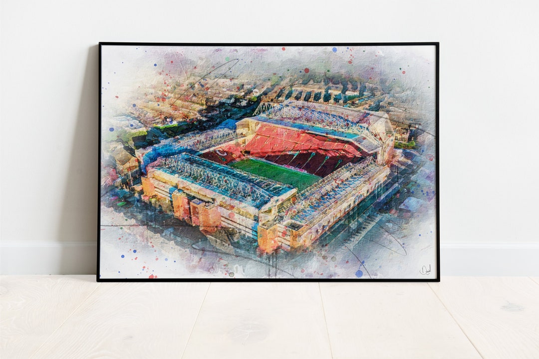 Liverpool Oil Painting Print / Anfield Stadium Art Print / Liverpool ...
