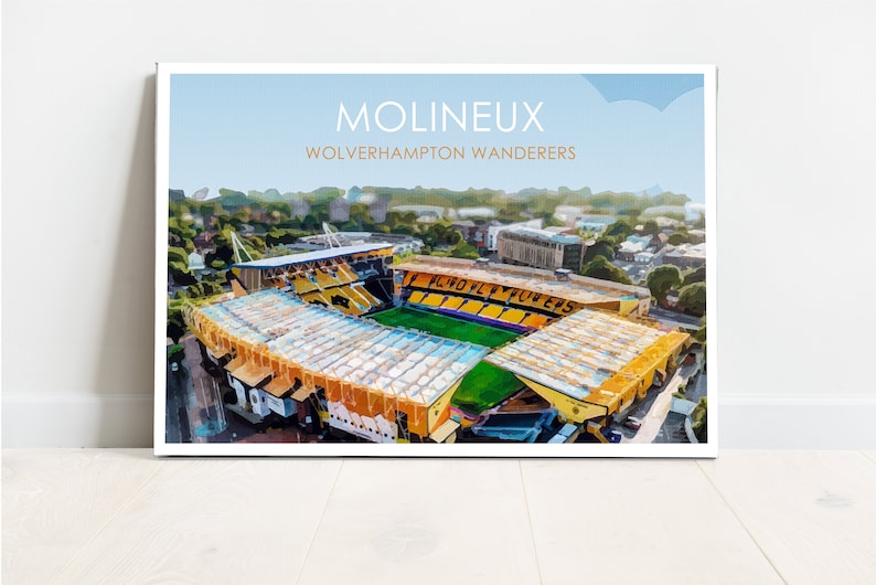 Wolverhampton Wanderers Retro Art Print / Molineux Stadium Art - Etsy