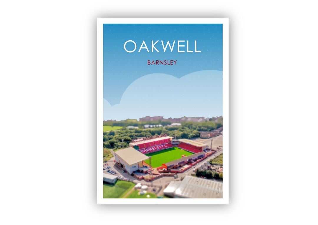 Barnsley Retro Art Print / Oakwell Art Print / Barnsley Print ...