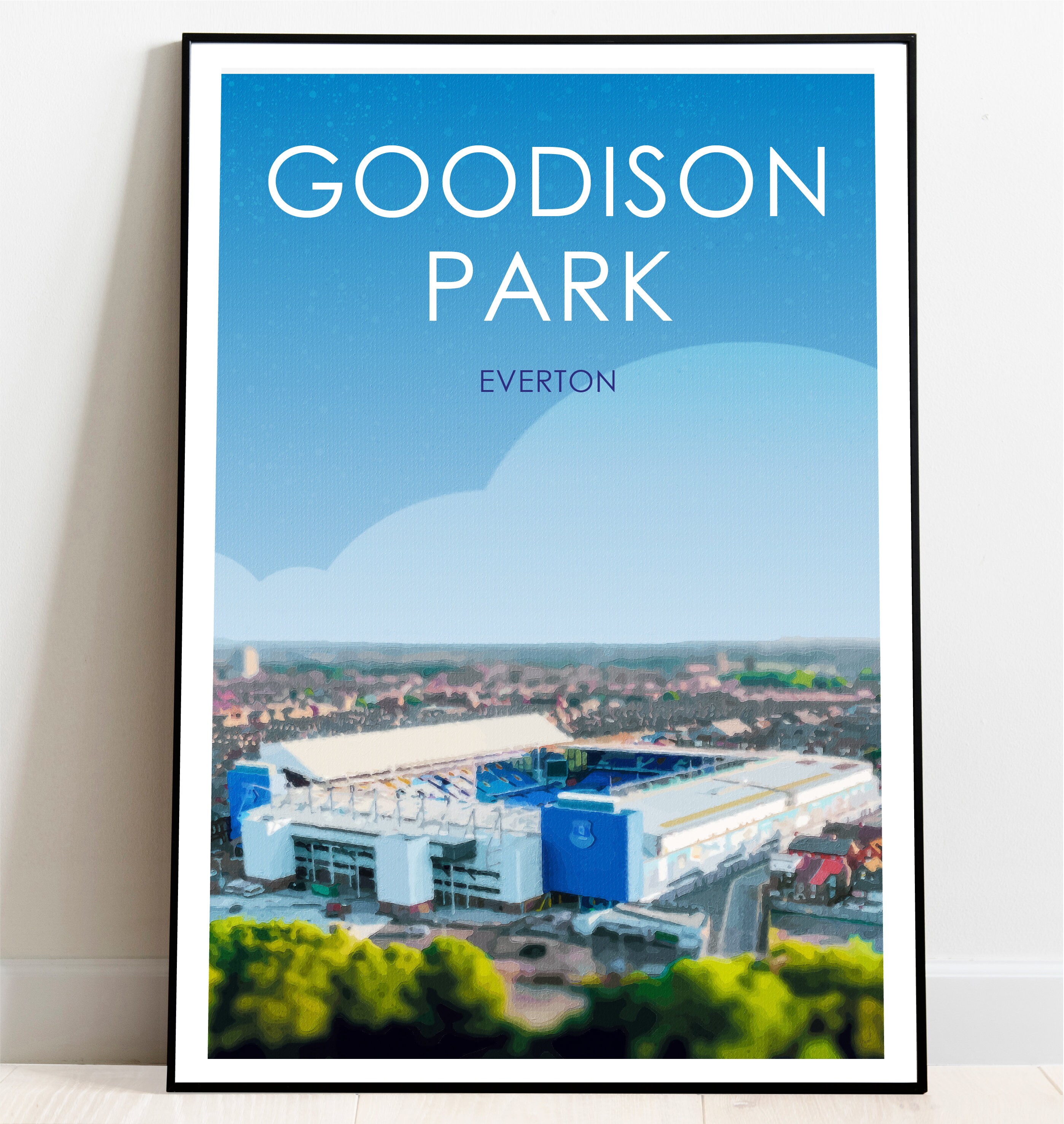 Everton Retro Art Print / Goodison Park Art Print / Liverpool - Etsy