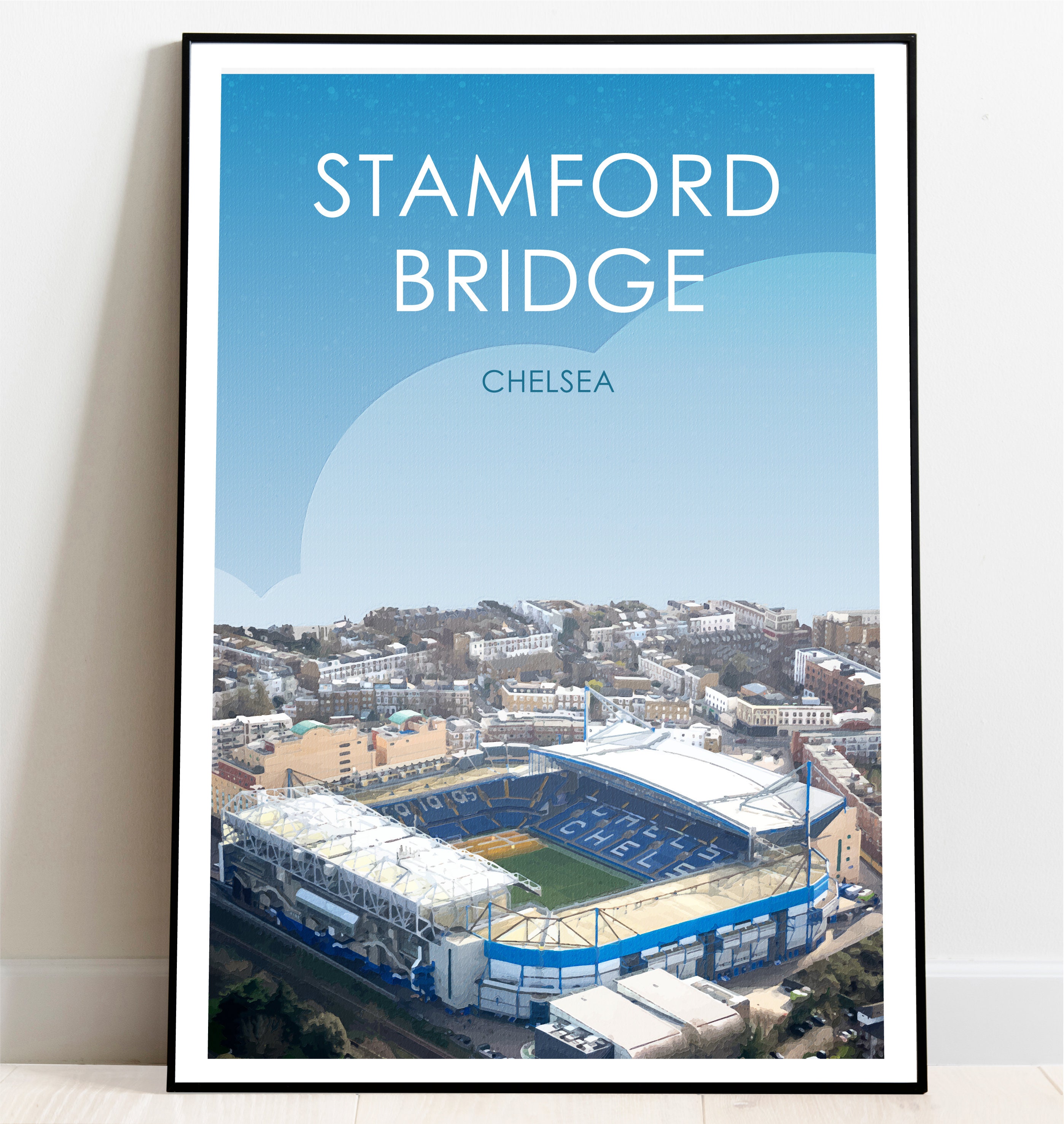 Chelsea Retro Art Print / Stamford Bridge Art Print / Chelsea - Etsy