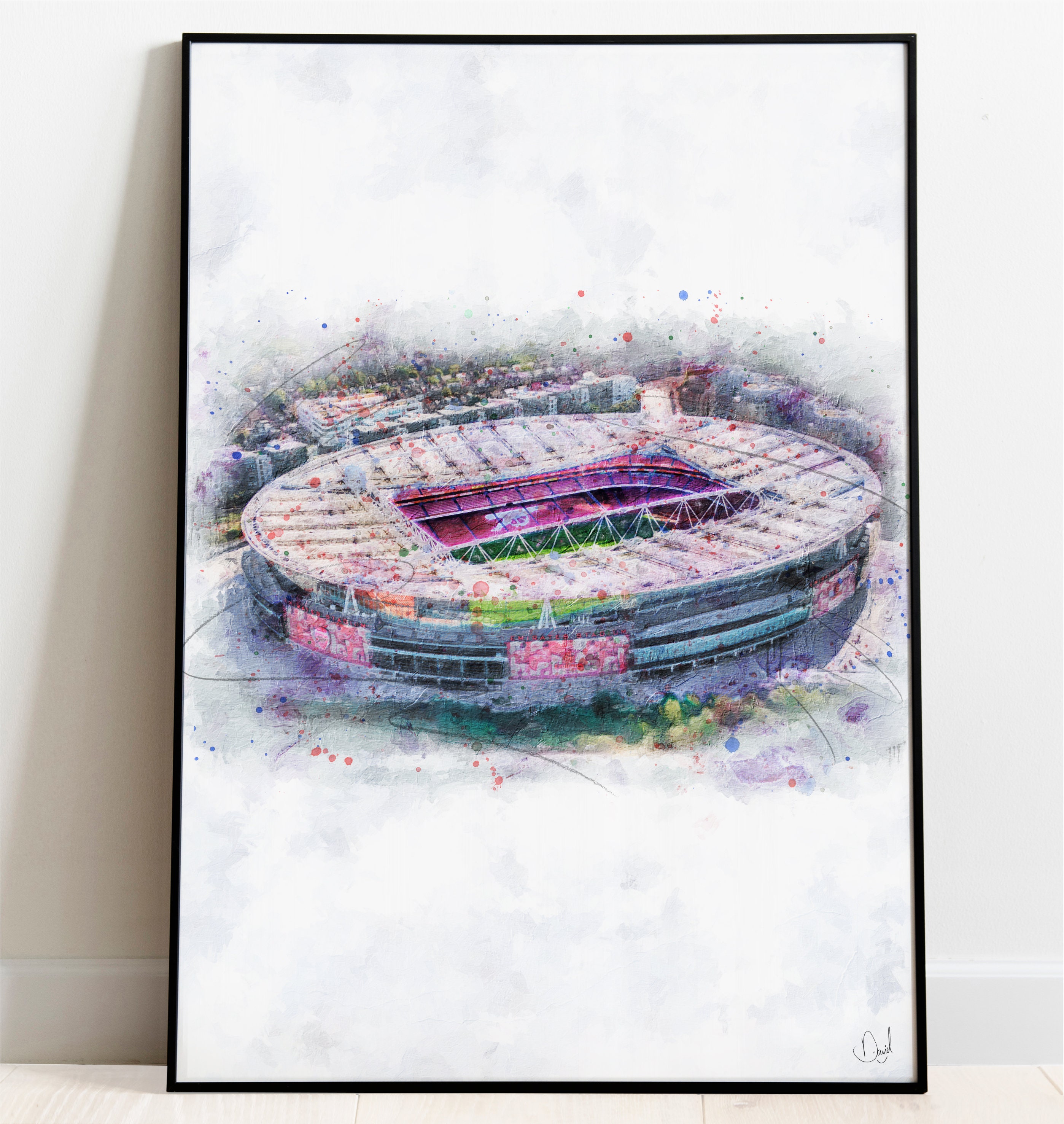 Arsenal Oil Painting Print / Emirates Stadium Art Print / London Print ...