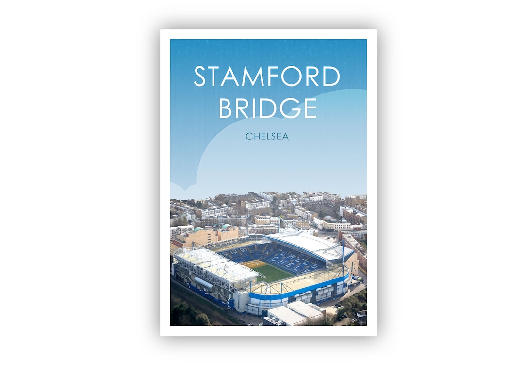 Chelsea Retro Art Print / Stamford Bridge Art Print / Chelsea Print ...